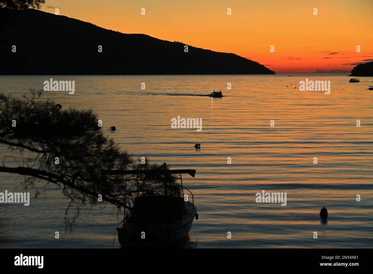 Sunset in Stari Grad Bay, Hvar island, Croatia Stock Photo - Alamy