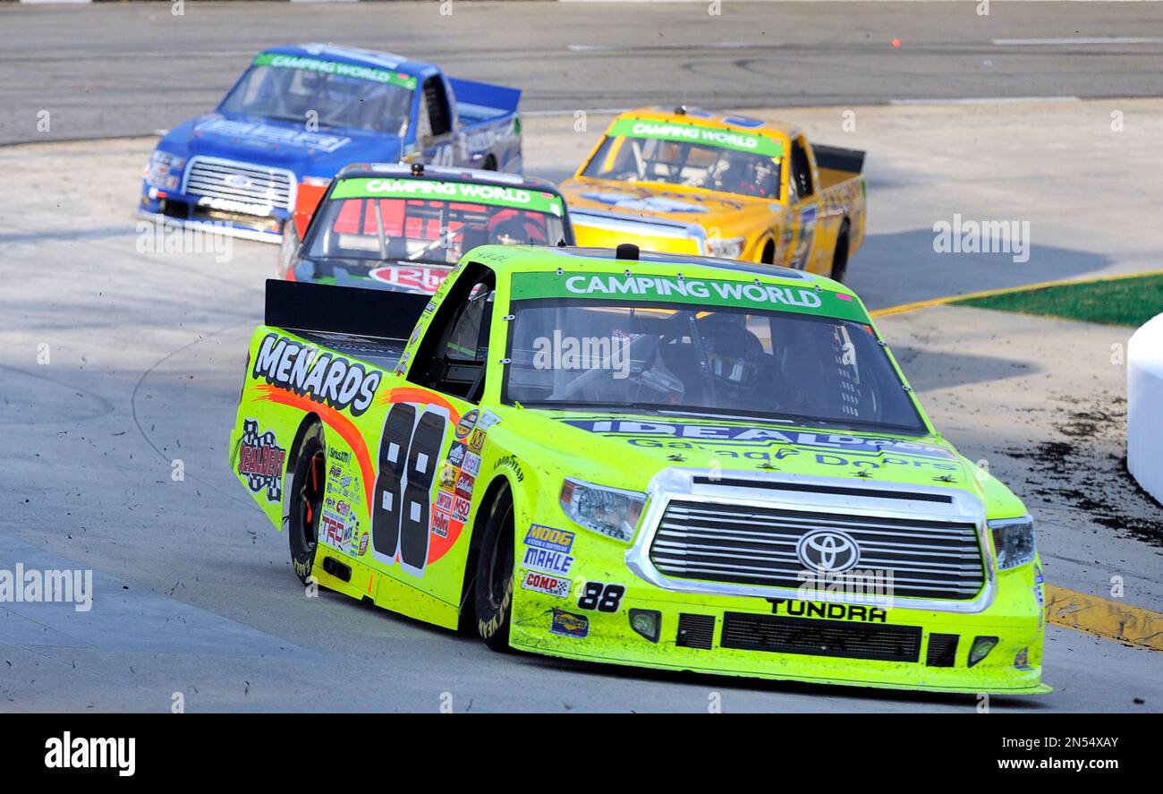 Driver Matt Crafton driver through turn four during a NASCAR Truck ...