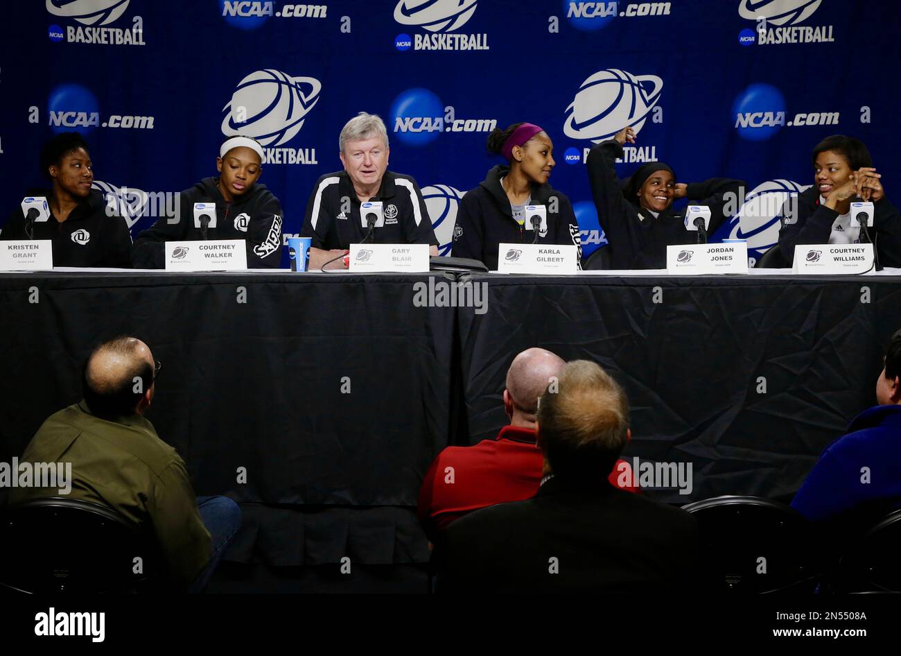 ADDS A&M - From left to right, Texas A&M players Kristen Grant ...