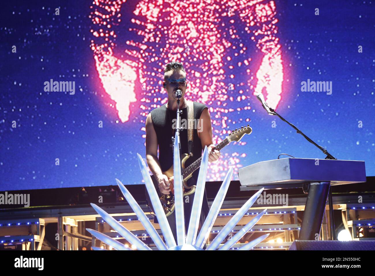 Luke Steele and Empire of the Sun performs at the Ultra Music Festival ...