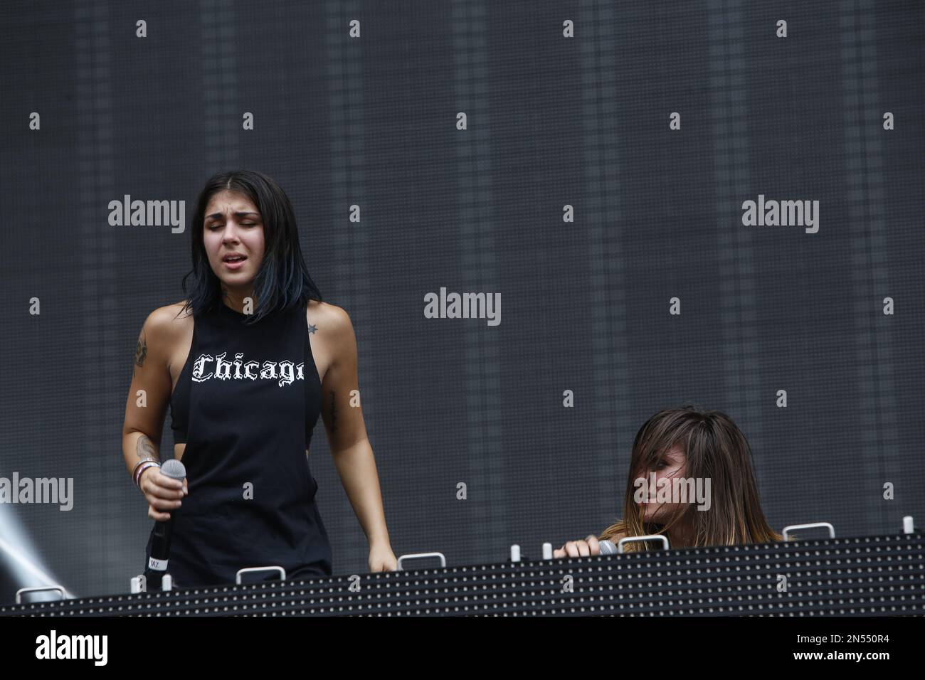 Yasmine Yousaf (L) and Jahan Yousaf of Krewella performs at the Ultra ...