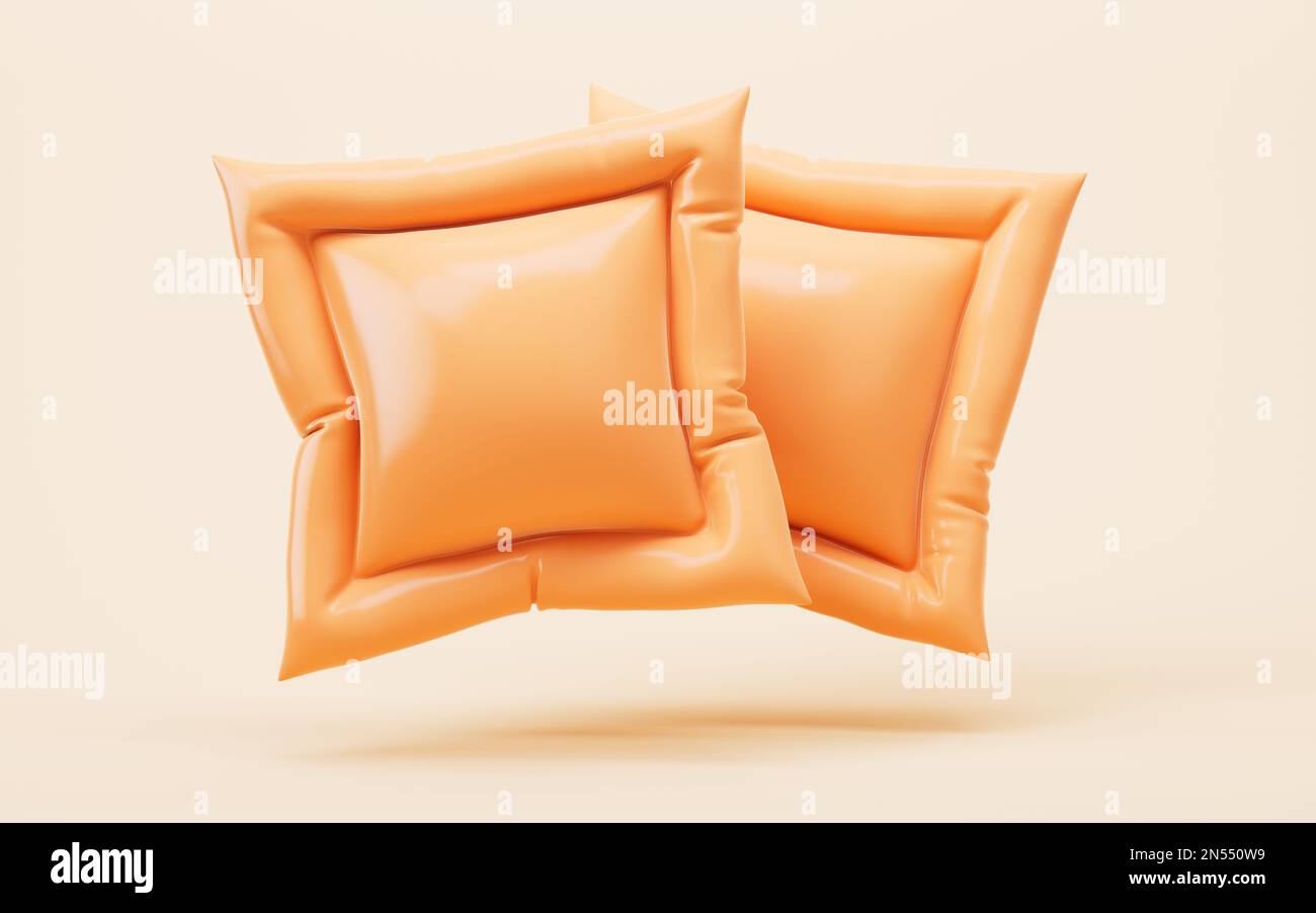 Soft and inflatable throw pillows, 3d rendering. Digital drawing Stock ...