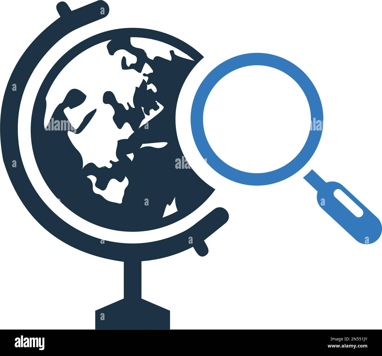 Globe, search icon. Well organized simple vector illustration Stock ...
