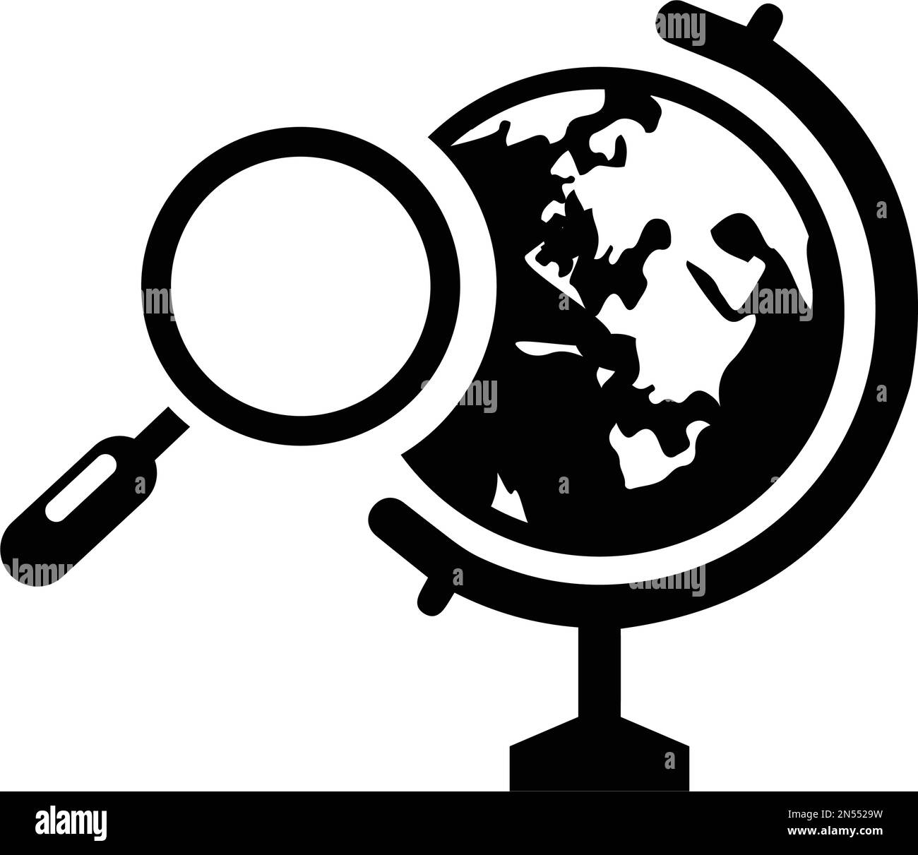 Globe, search icon. Well organized simple vector illustration Stock ...