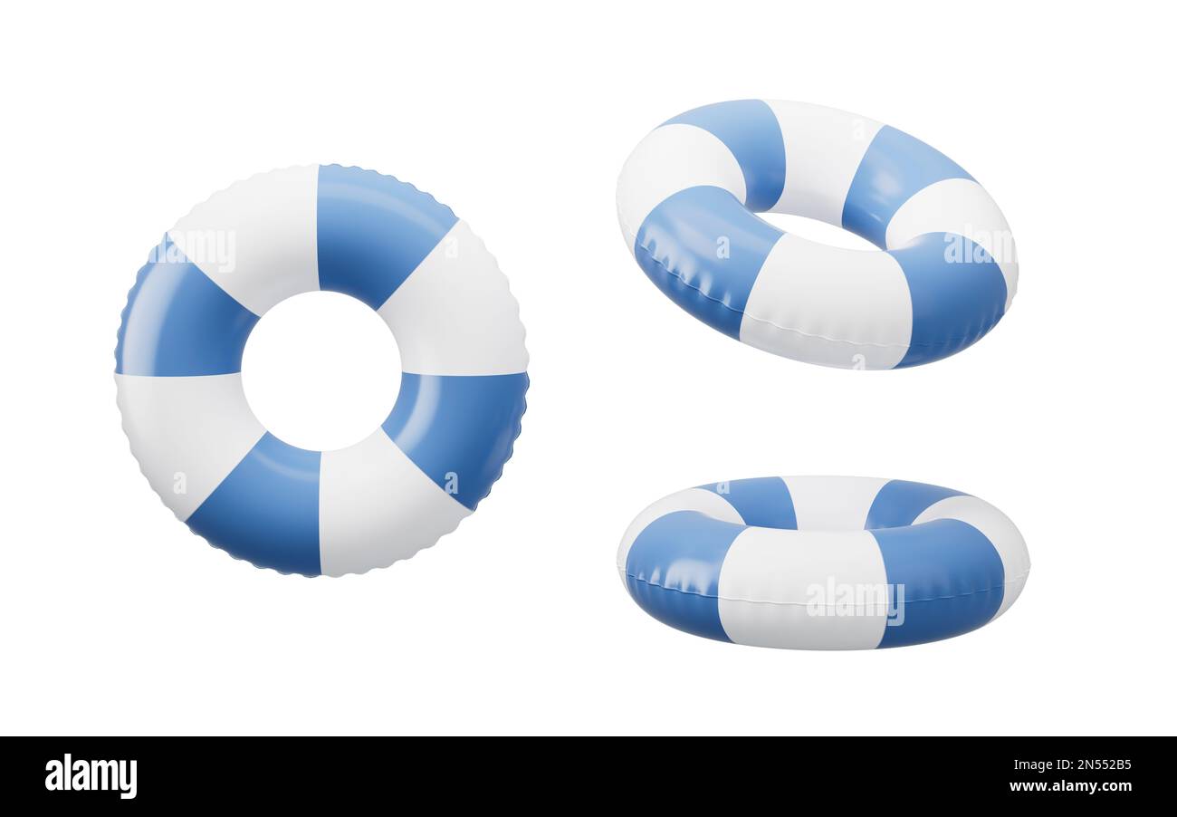 Inflatable swimming ring, summer and swimming themes, 3d rendering ...