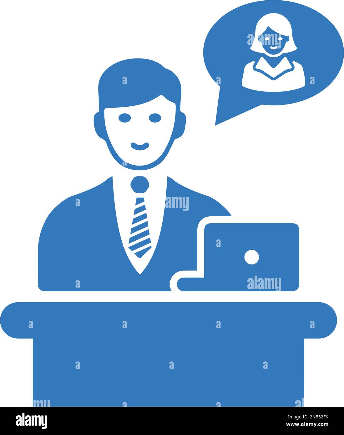 White reception desk Stock Vector Images - Alamy