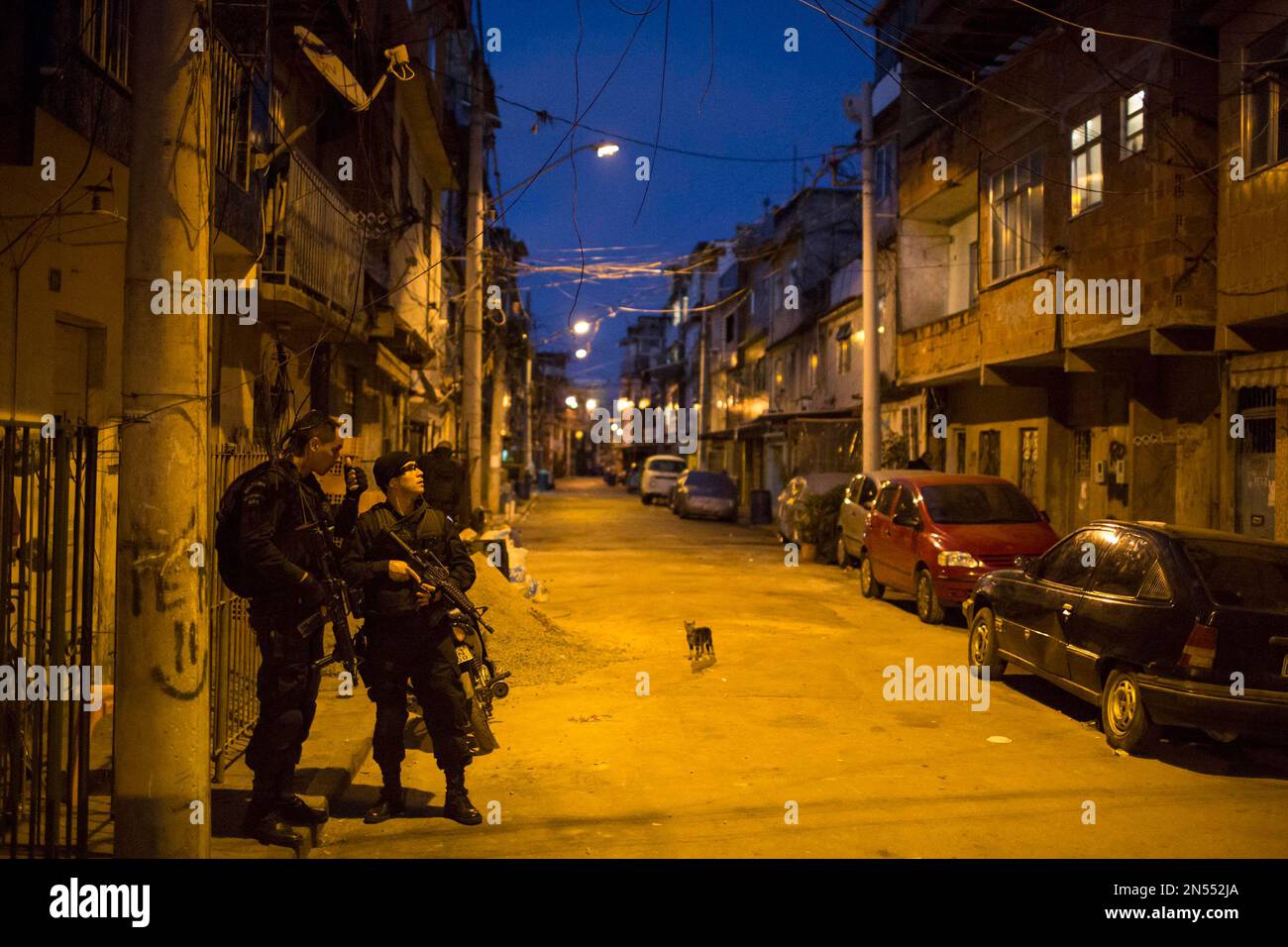 Special operations battalion Police officers take position during an ...