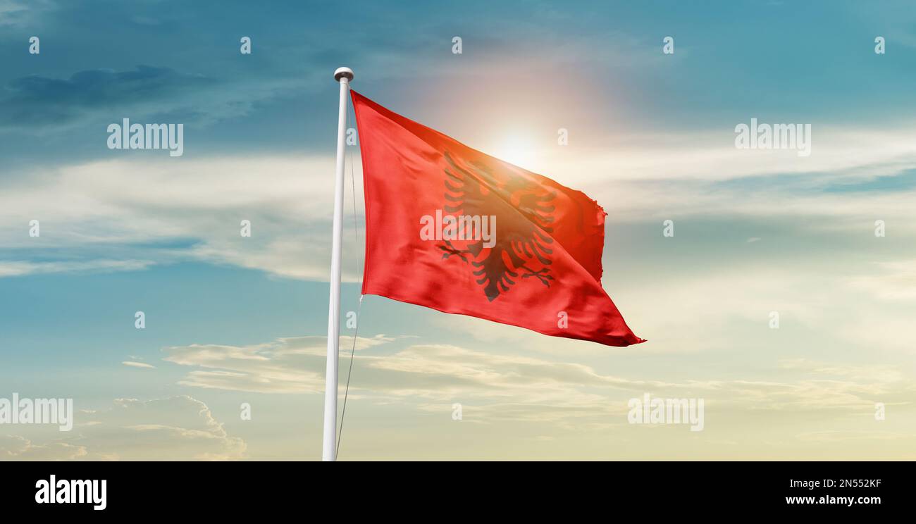 Realistic peace flag waving in hi-res stock photography and images - Alamy