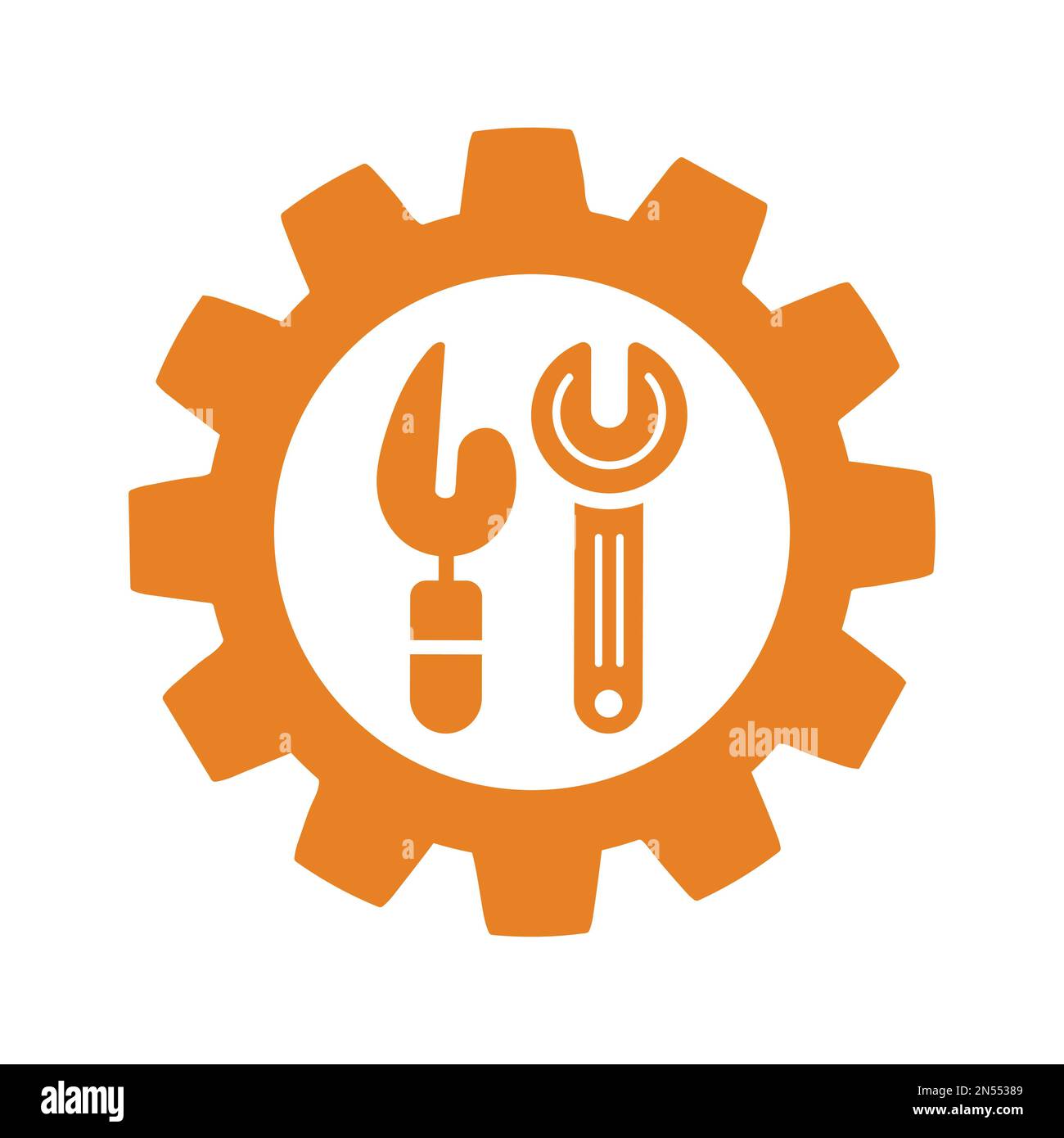 Hand, tools icon is isolated on white background. Use for graphic and ...