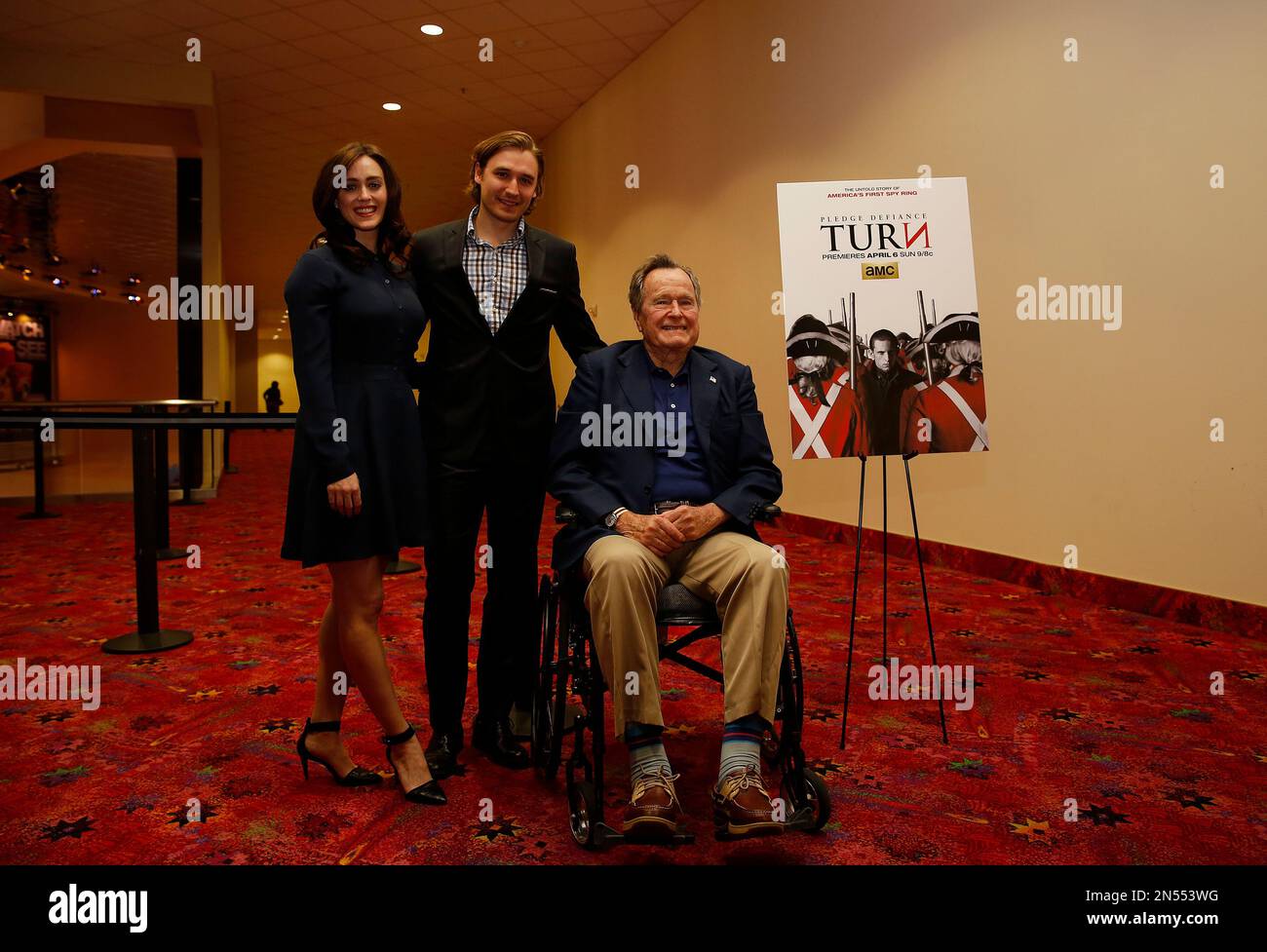 IMAGE DISTRIBUTED FOR AMC - Former President George H.W. Bush, right ...