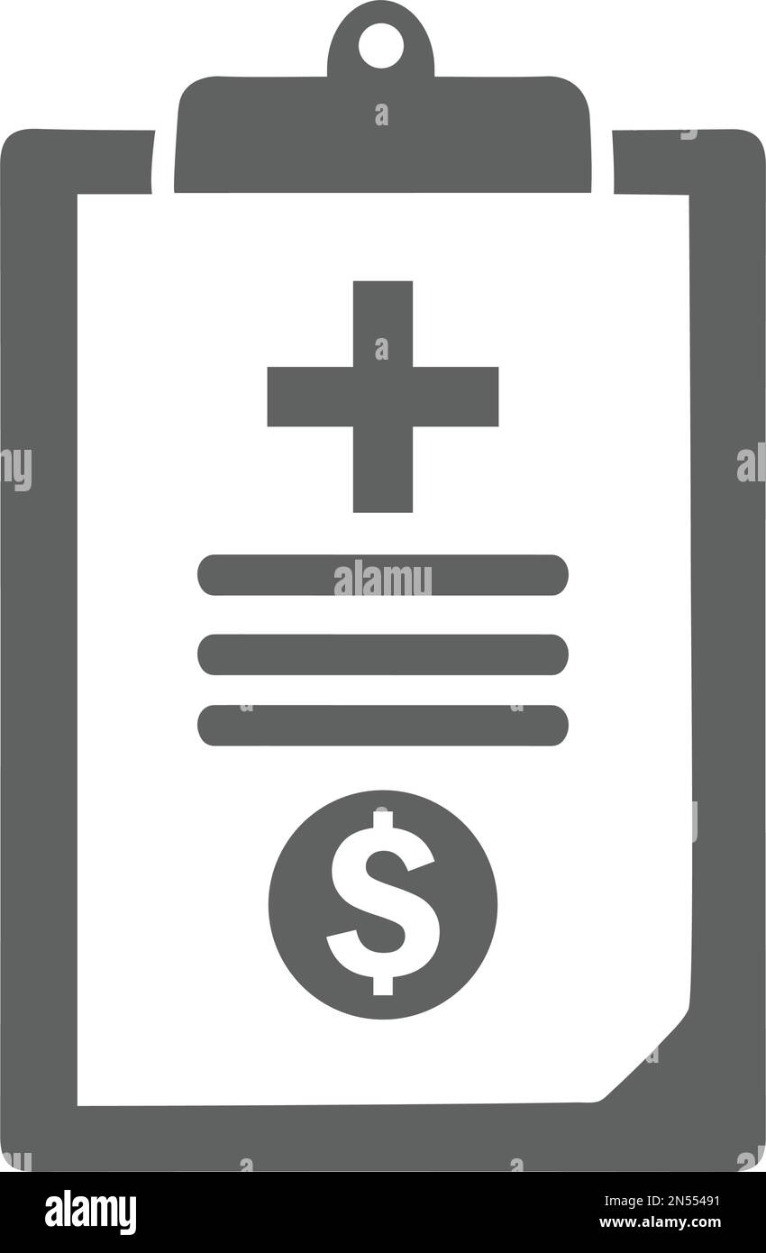 Hospital bill icon. Use for commercial, print media, web or any type of ...