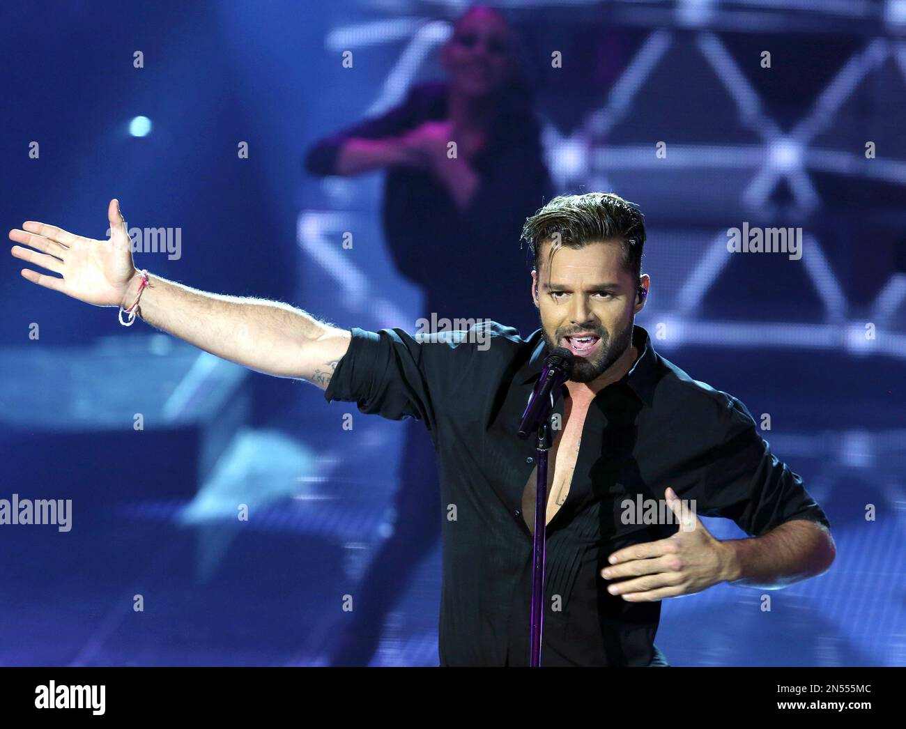 Popular Puerto Rican singer Ricky Martin performs during the final ...