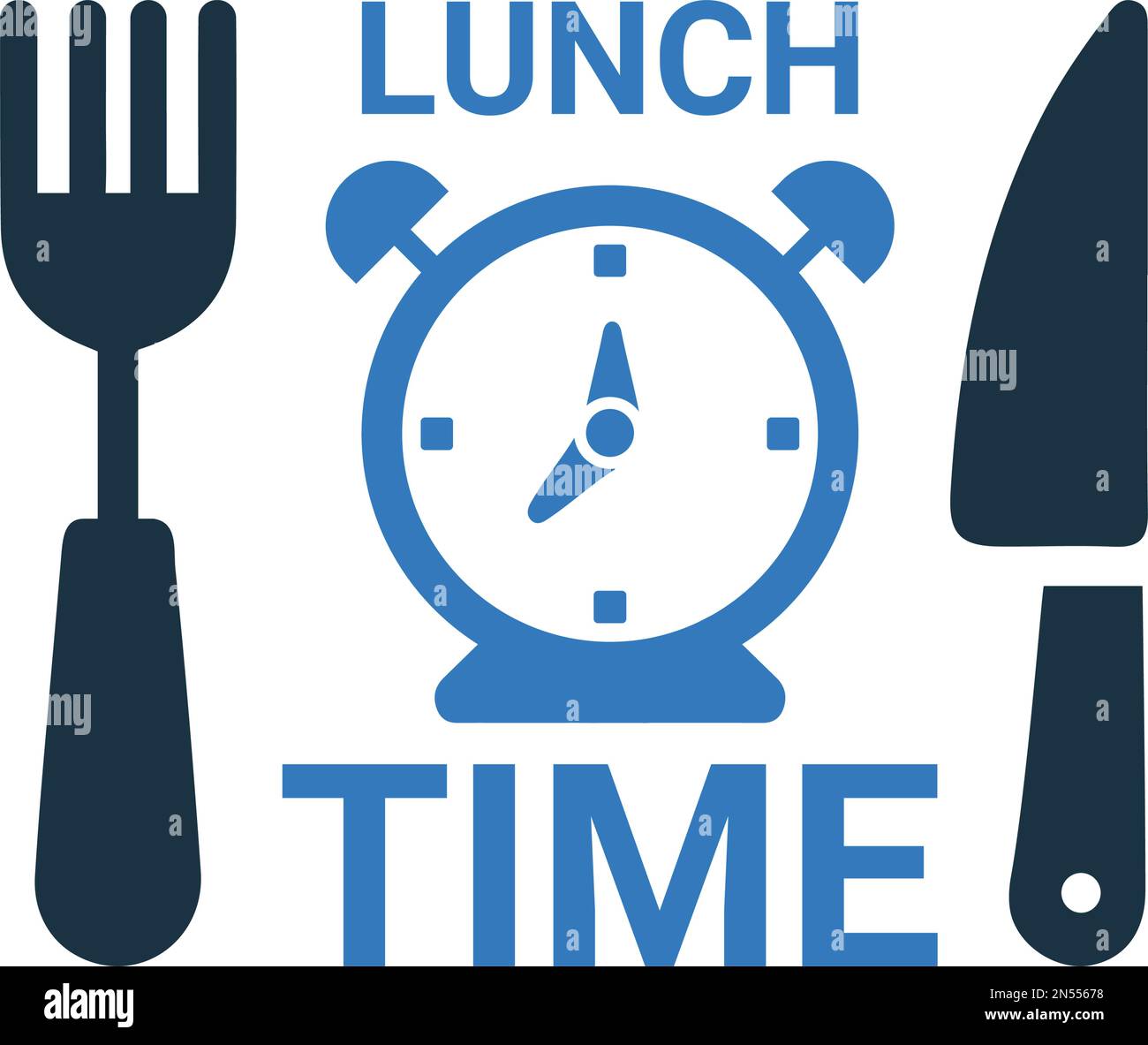 Hour, lunch, time icon. Well organized simple vector illustration Stock ...