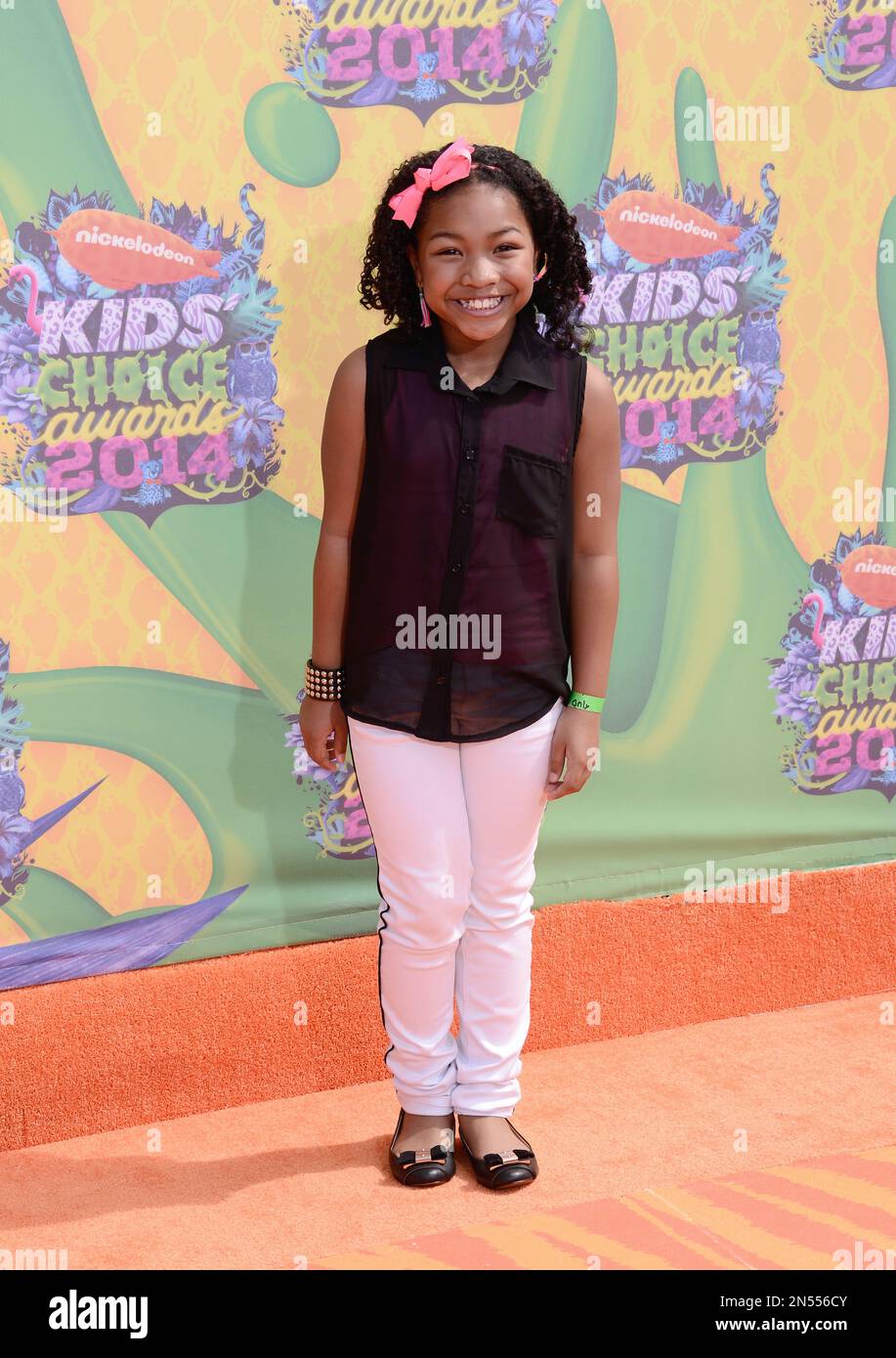 Laya DeLeon Hayes arrives at the 27th annual Kids' Choice Awards at the ...