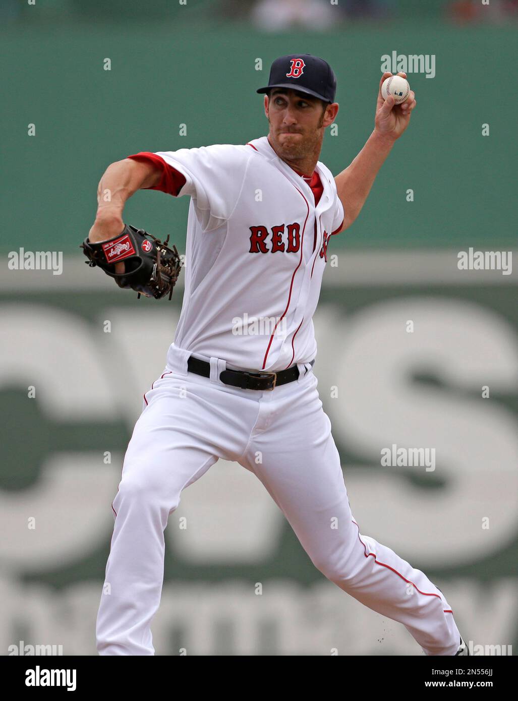 Boston Red Sox pitcher Tommy Layne pitches during the seventh inning of ...