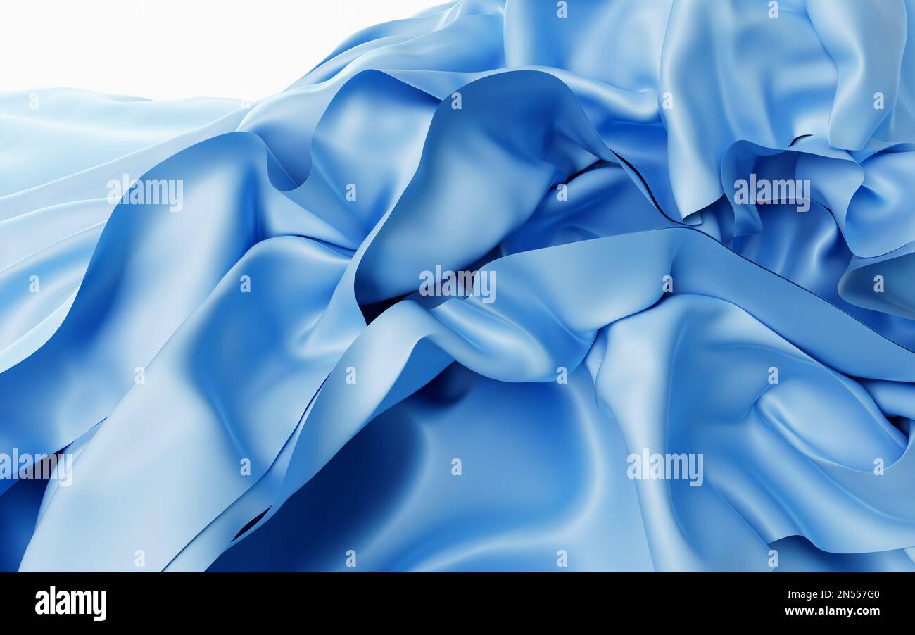 Flowing wave multilayer background, 3d rendering. Digital drawing Stock ...
