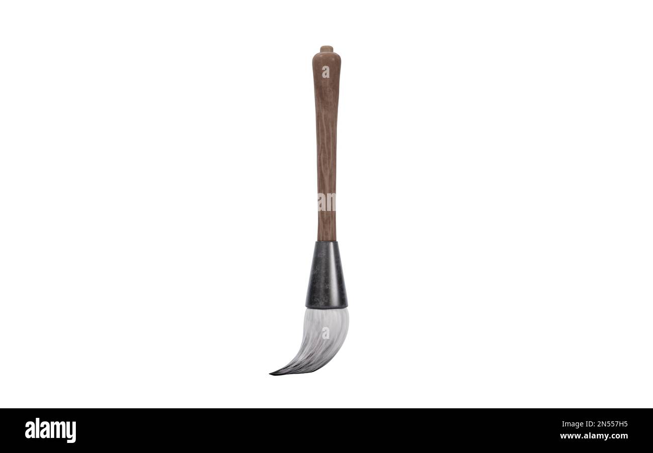Ancient Chinese brush, 3d rendering. Digital drawing Stock Photo - Alamy