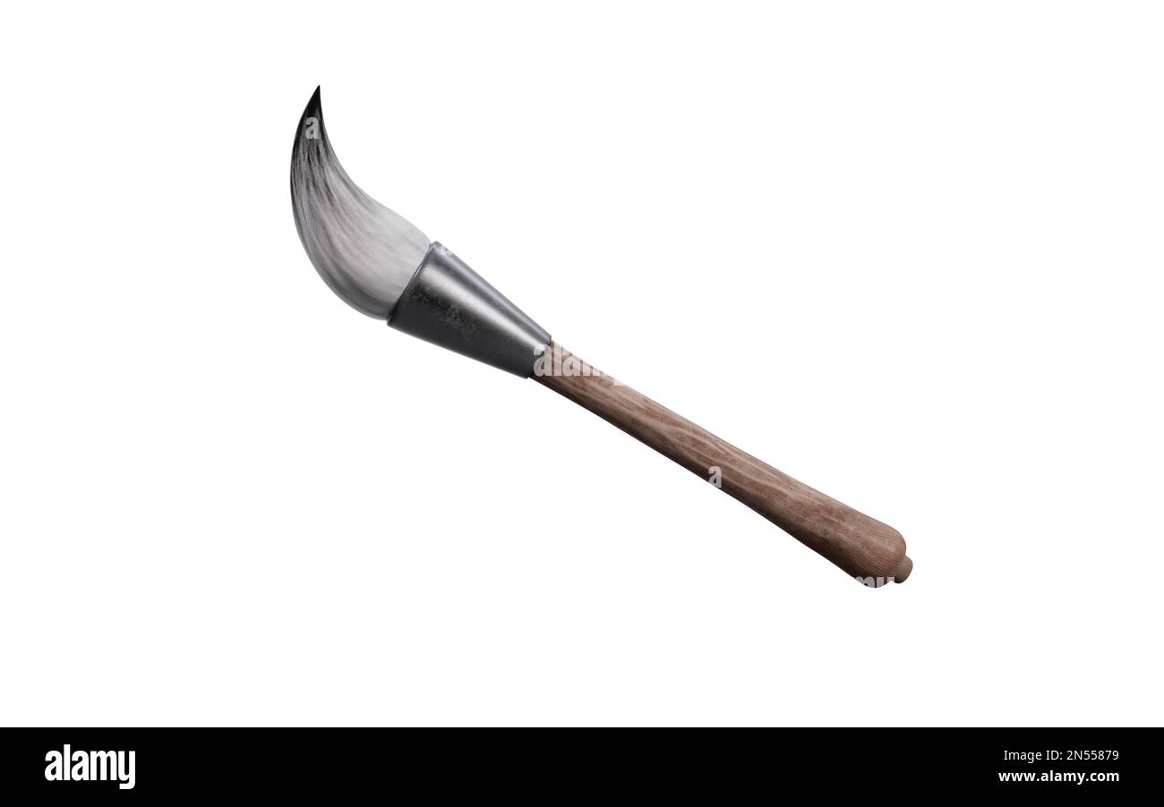 Ancient Chinese brush, 3d rendering. Digital drawing Stock Photo - Alamy