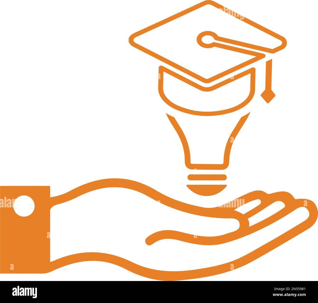 Idea, creativity, education icon is isolated on white background. Use ...