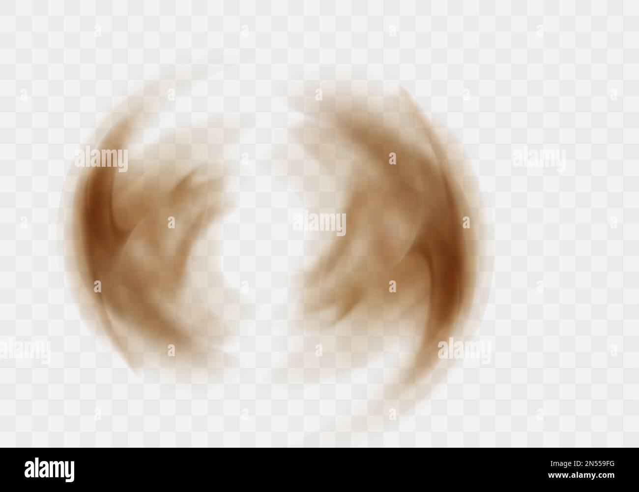 Desert sandstorm, brown dusty twisted or swirling cloud banner or dry ...