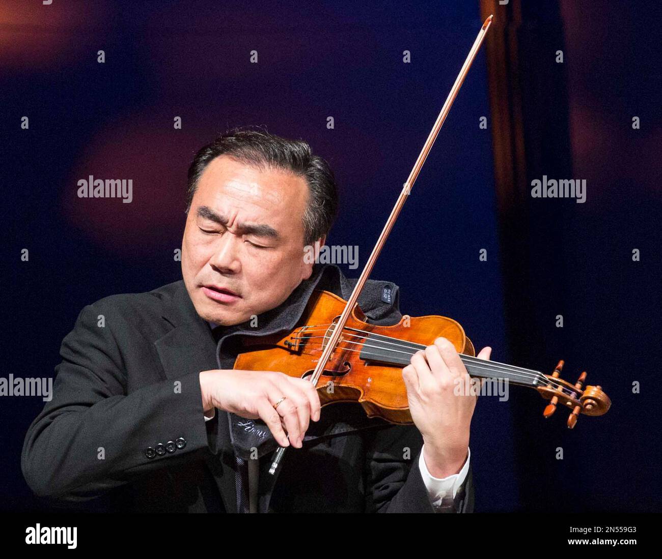 Violinist Cho-Liang Lin, plays the 1715 "Titian,” Stradivarius violin ...