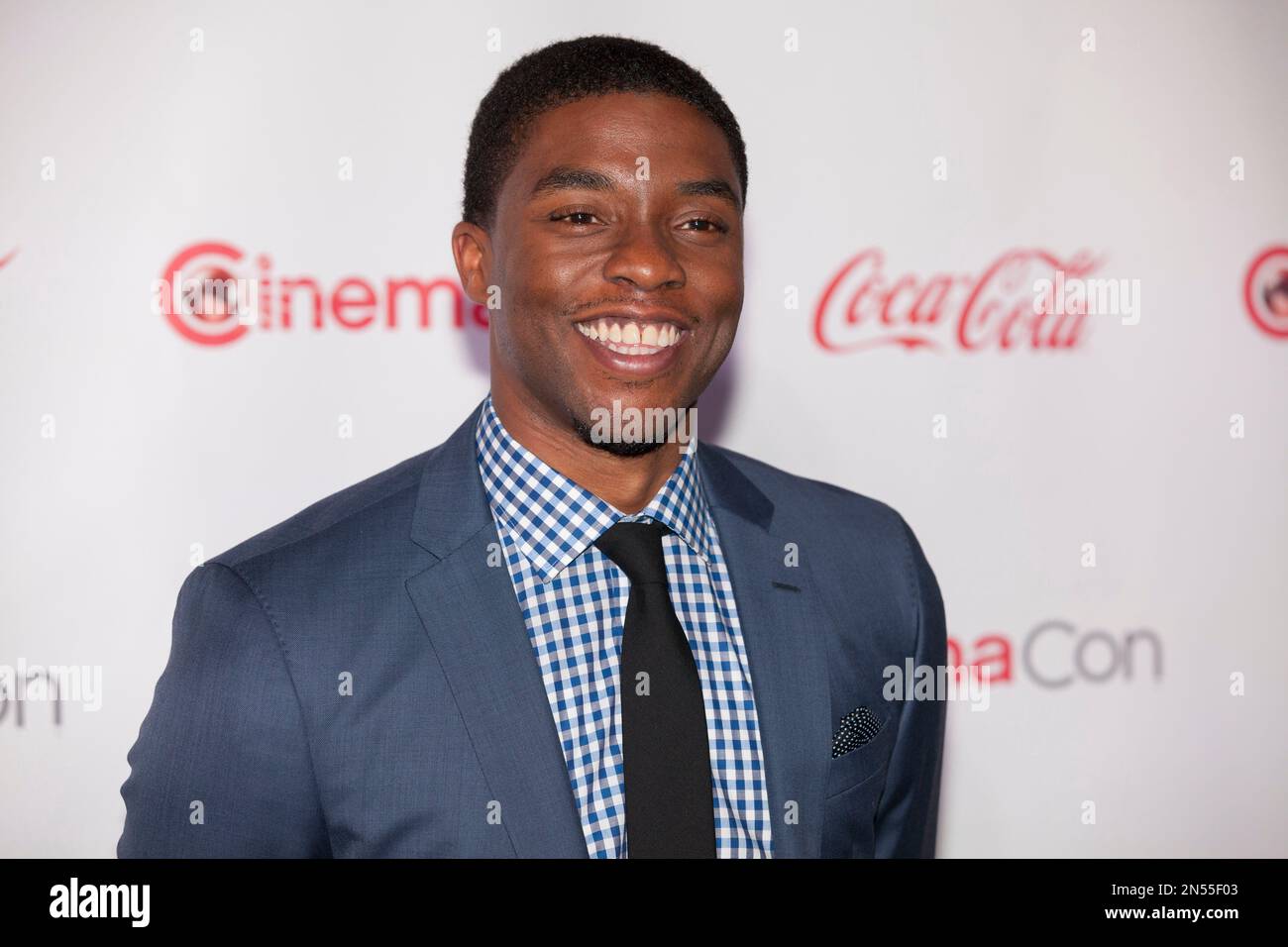 Chadwick Boseman arrives at the CinemaCon Big Screen Achievement Awards ...