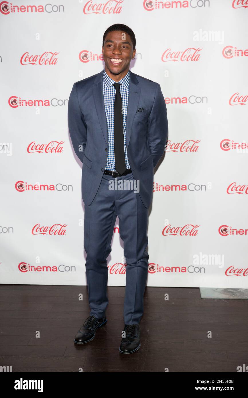 Chadwick Boseman arrives at the CinemaCon Big Screen Achievement Awards ...