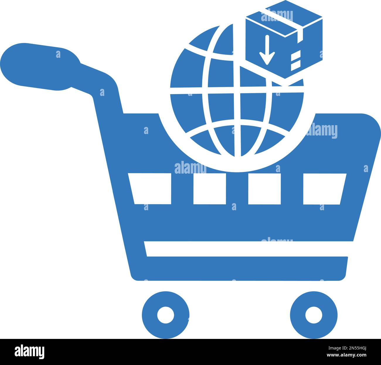 International, cart, shop icon is isolated on white background. Use for ...