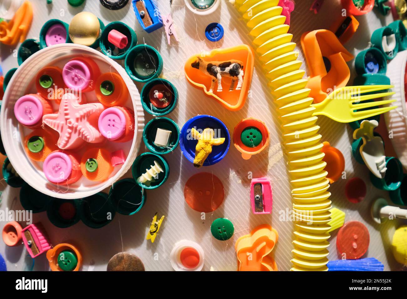 Detail of outsider, Folk art San Gennaro parade, festival figure made ...