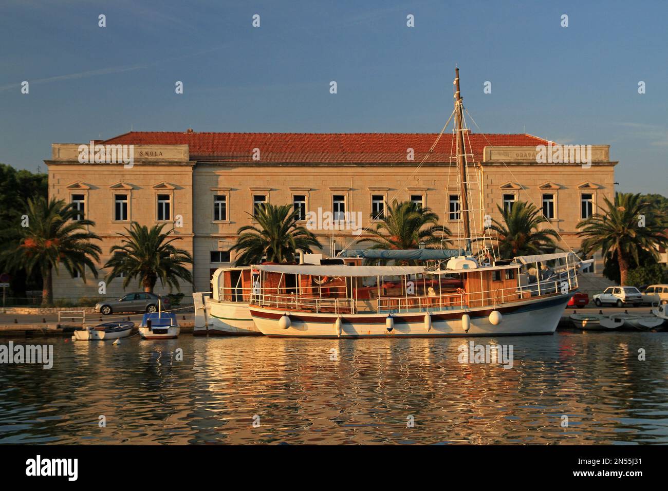 Old harbour in Stari Grad on Hvar Island, Croatia Stock Photo - Alamy