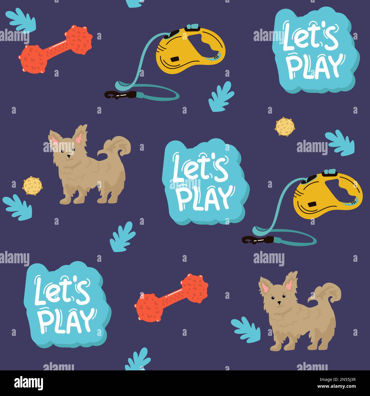 Seamless pattern with puppies. yorkshire terrier ,Animals pattern. Dogs ...