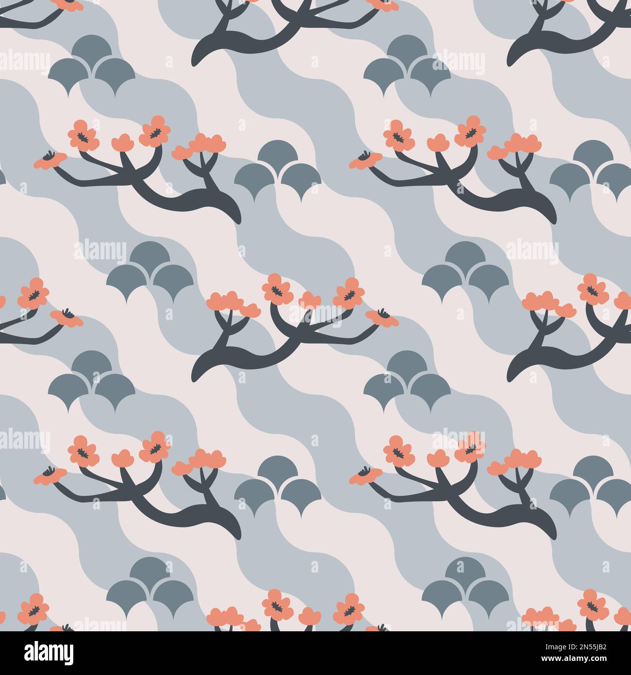 Seamless floral decorative vector pattern Stock Vector Image & Art - Alamy