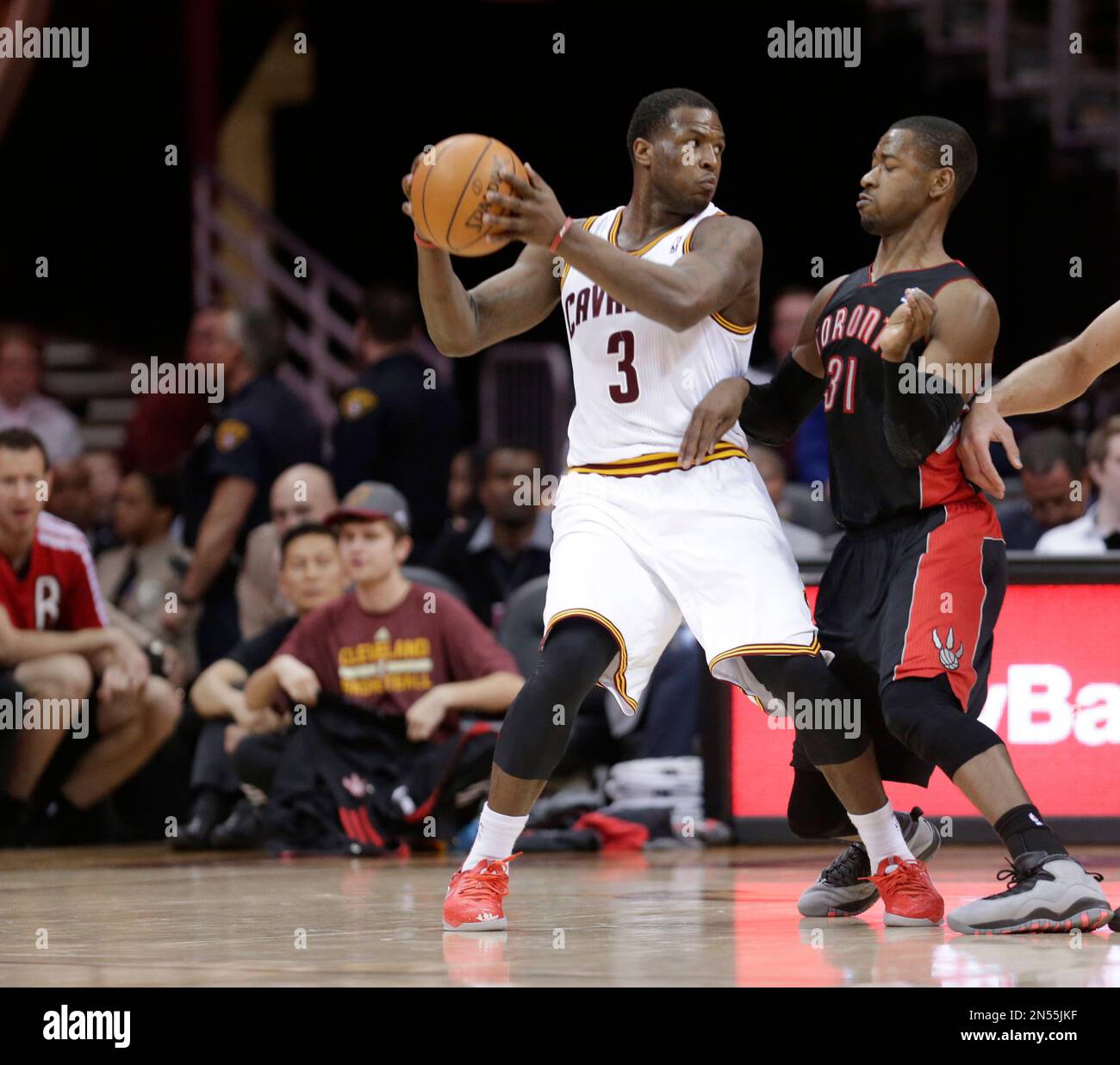 Cleveland Cavaliers' Dion Waiters (3) tries to get past Toronto Raptors ...