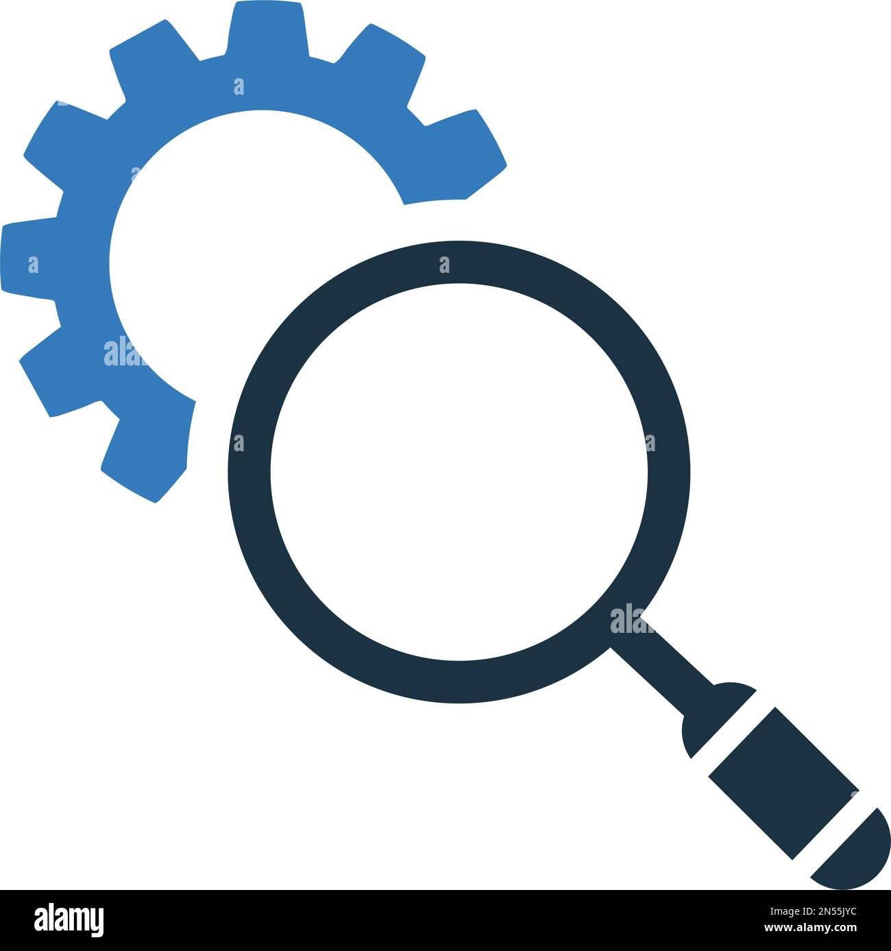 Magnifier optimization icon Stock Vector Images - Alamy