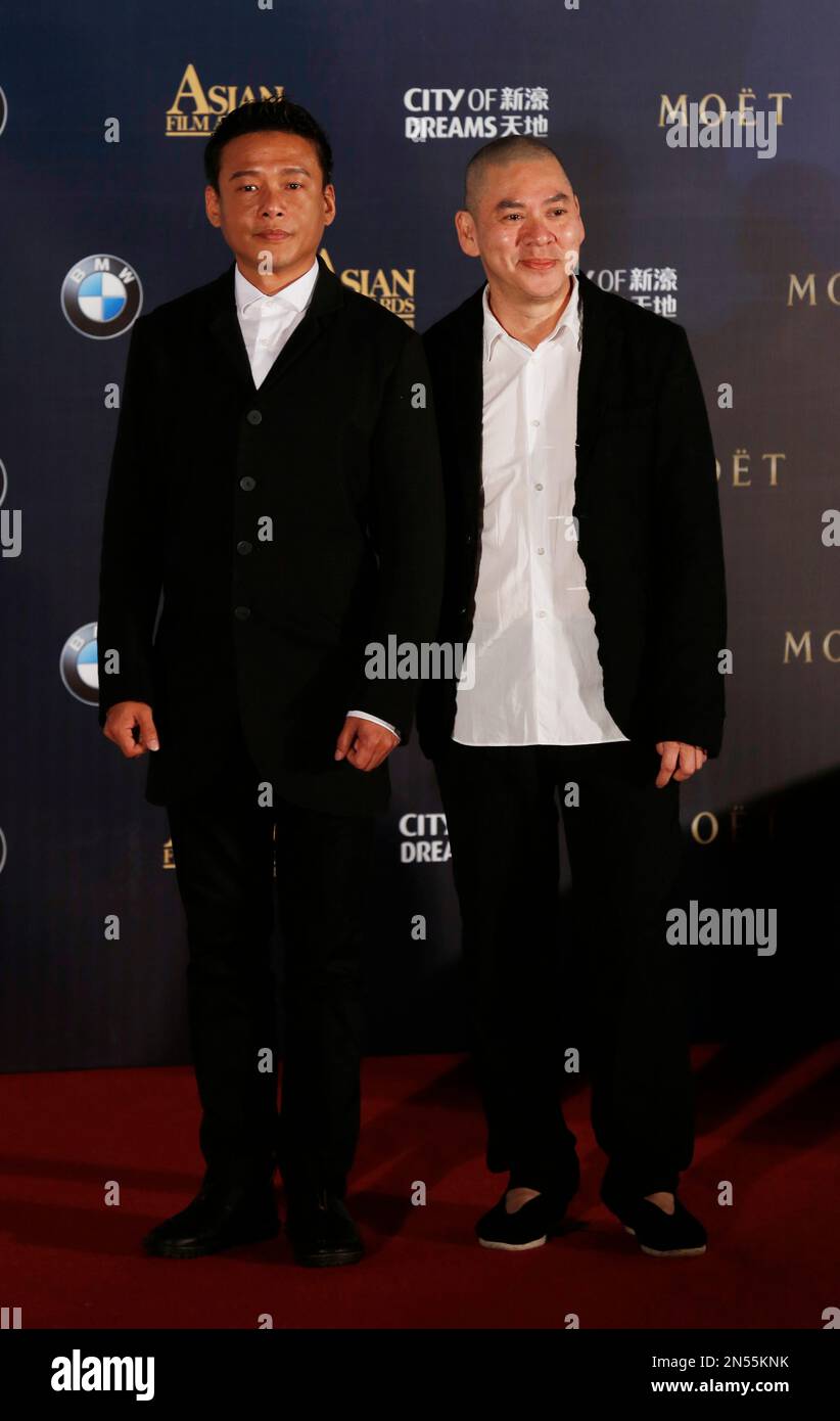Taiwanese director Tsai Ming Liang, right, poses with actor Lee Kang ...