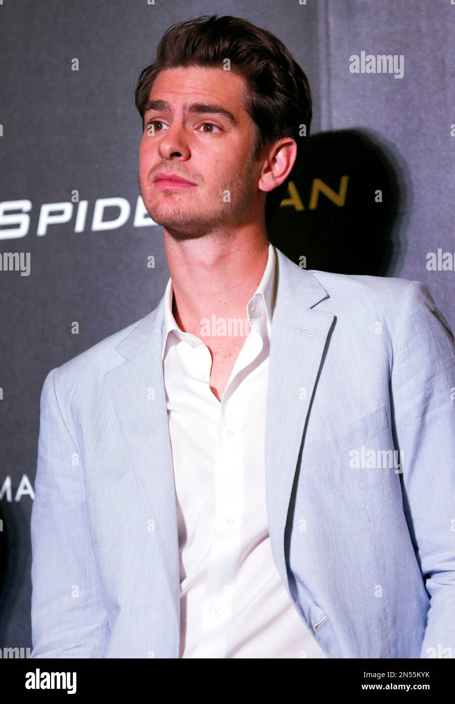 Actor Andrew Garfield attends a Red Carpet event for "The Amazing ...