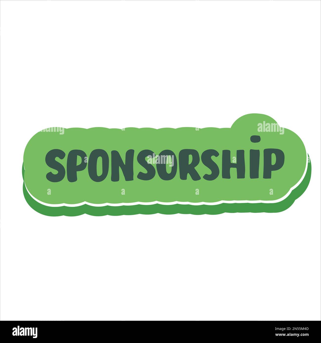 sponsorship hand drawing lettering word on white Stock Vector Image ...