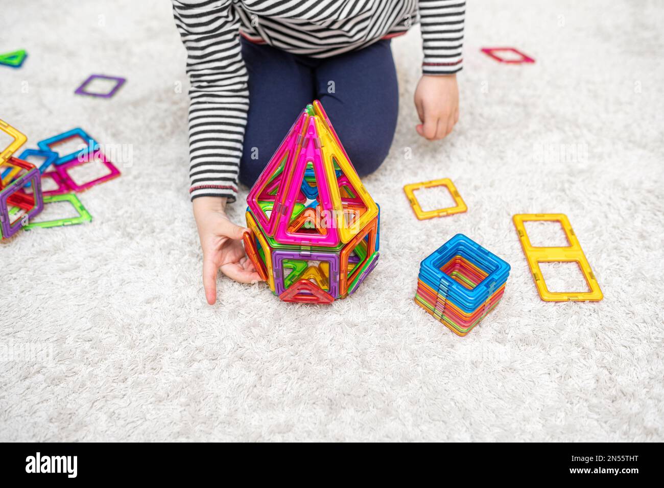 Figures from the magnetic designer Stock Photo - Alamy