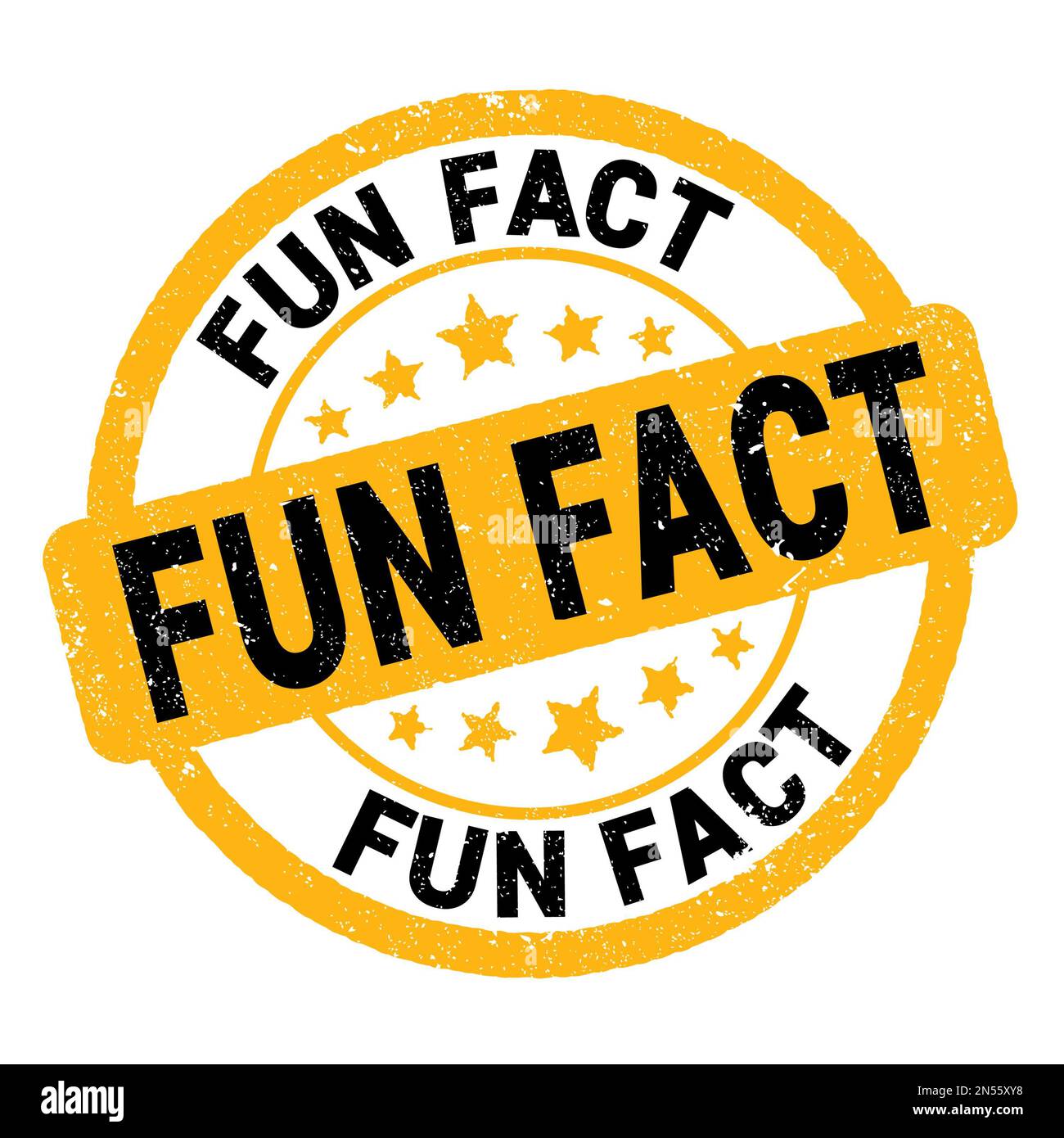 FUN FACT text written on yellow-black grungy stamp sign Stock Photo - Alamy