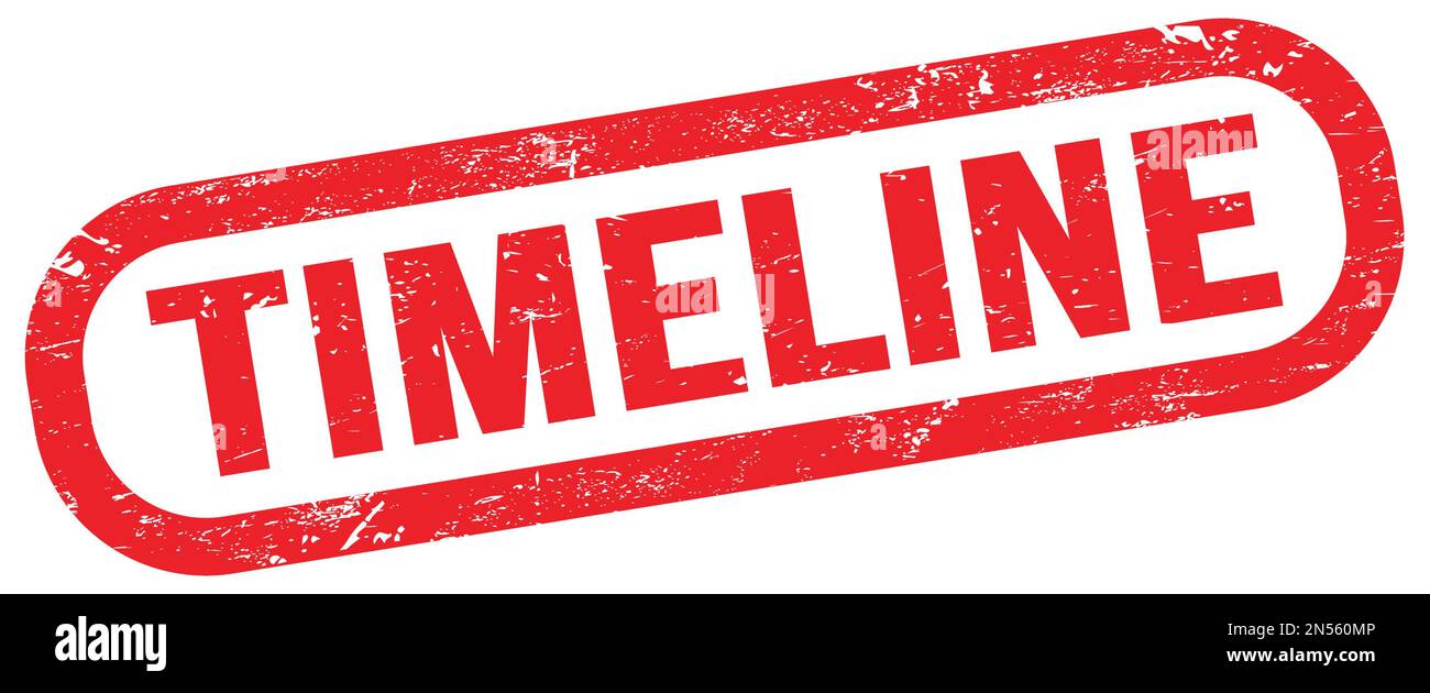 TIMELINE, text on red rectangle stamp sign Stock Photo - Alamy