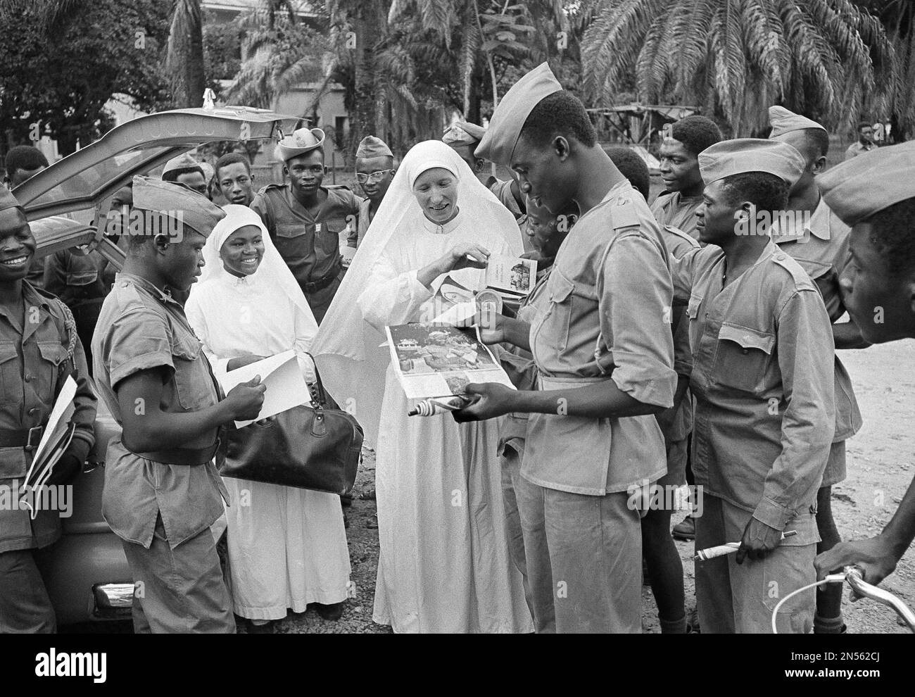 Missionary nuns in a Congolese military camp visit the army, July 12 ...