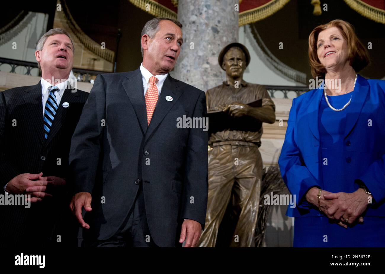 From left, Agriculture Secretary Tom Vilsack, House Speaker John ...