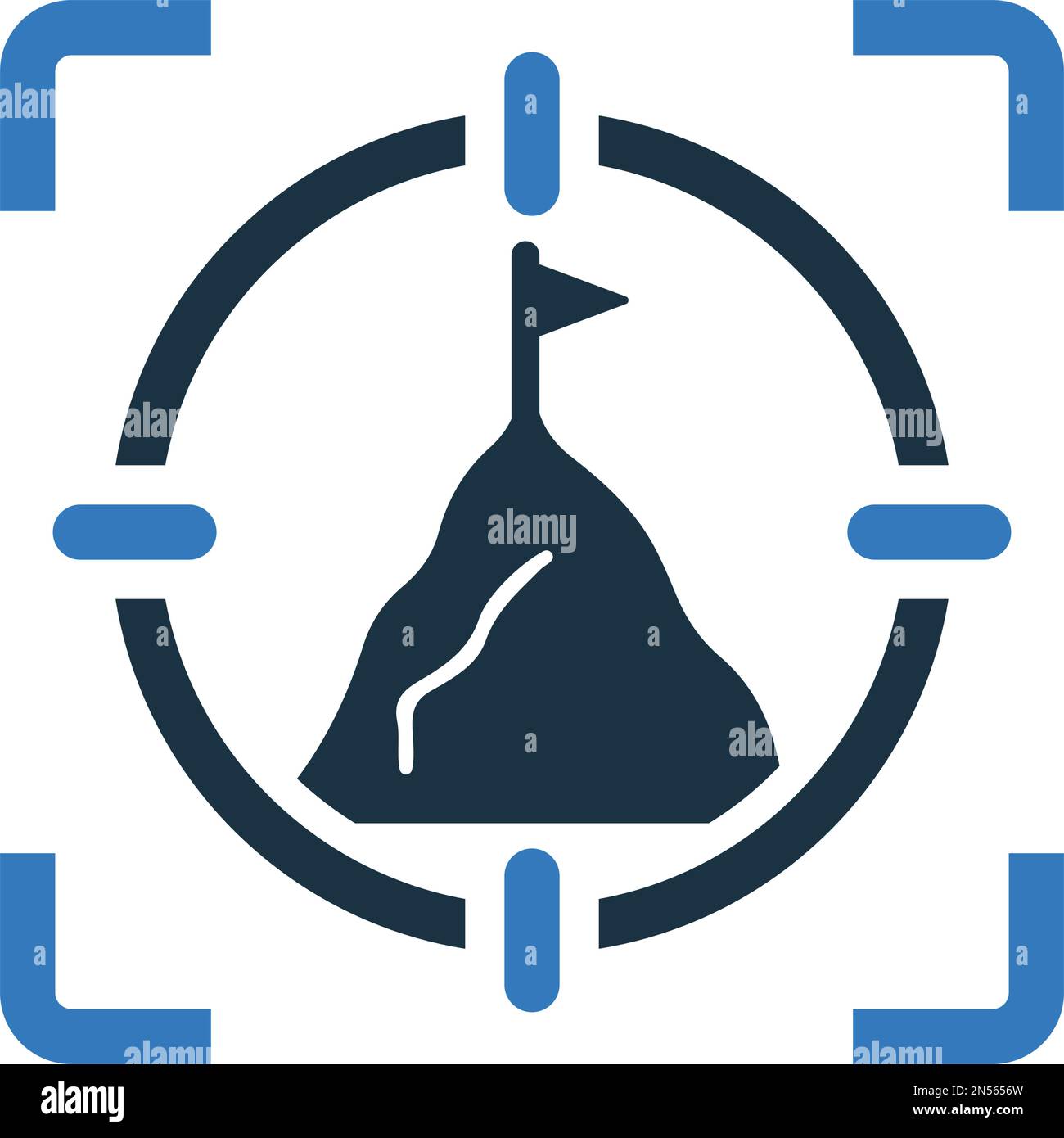 Mission, flag, hill, target icon - Perfect use for designing and ...