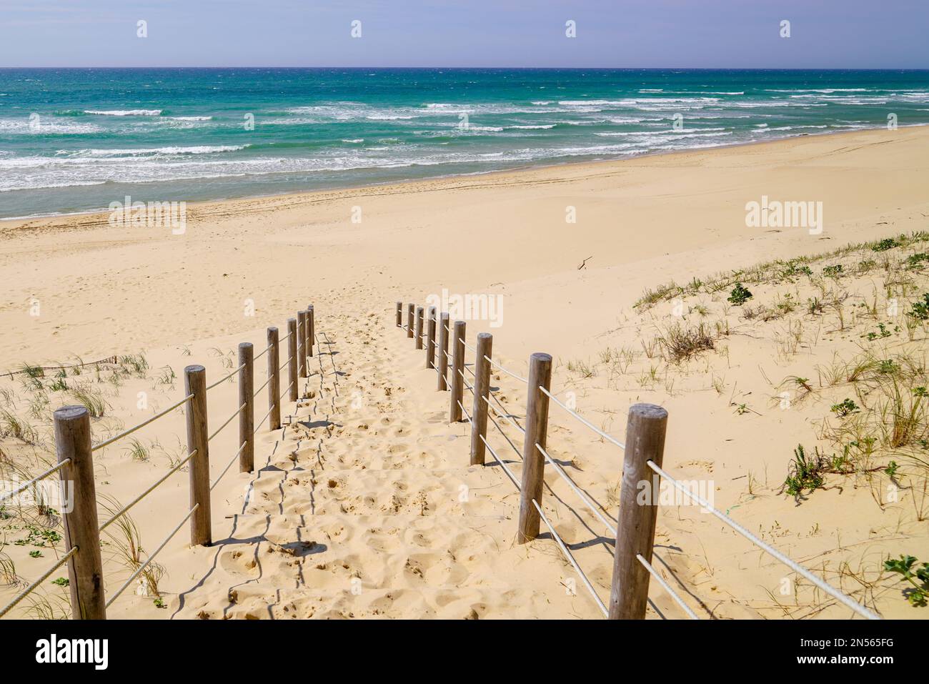 pathway sand beach access in La jenny Beach near Lege cap-ferret in ...