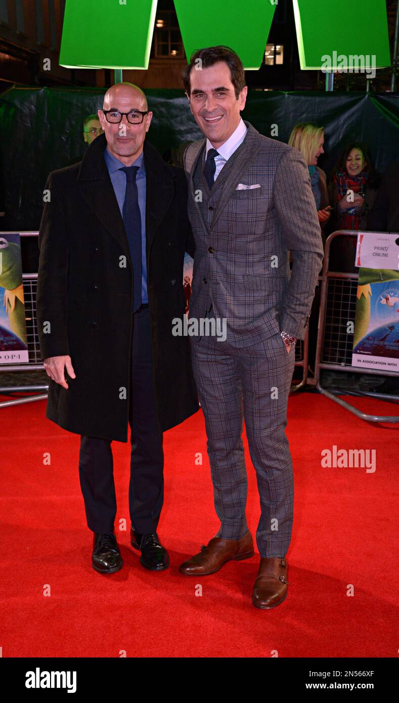 Stanley Tucci, Ty Burrell attend the Muppets Most Wanted - VIP film ...
