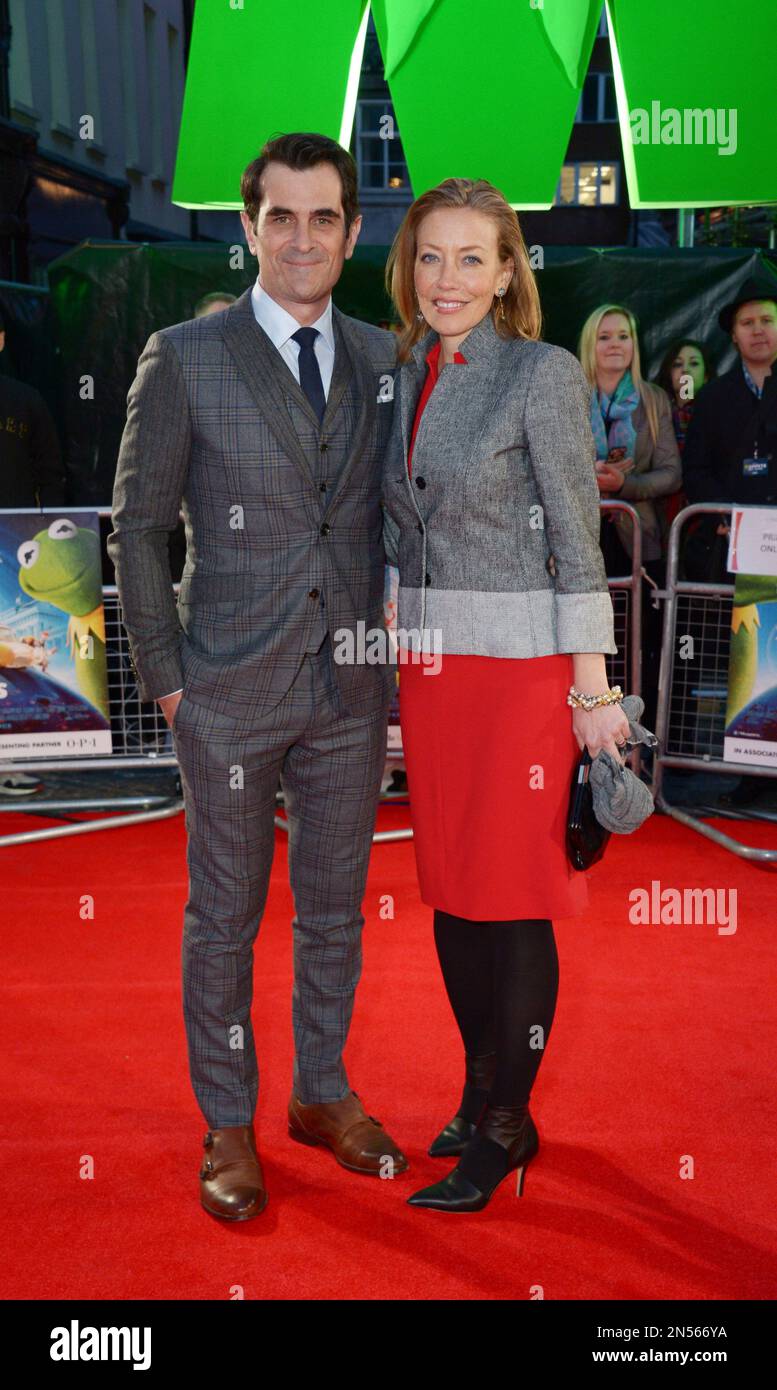 Ty Burrell; Holly Burrell attend the Muppets Most Wanted - VIP film ...