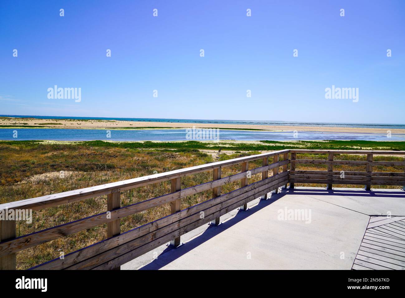 wooden access to atlantic beach in sand pontoon on Jard-sur-Mer in ...