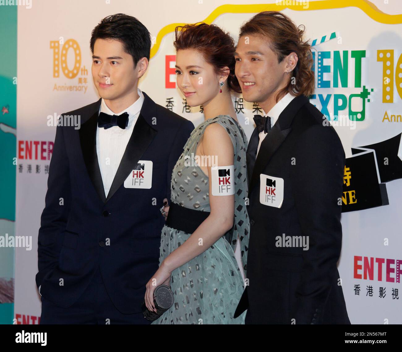 Hong Kong actress Janice Man, actor Chui Tien-you, left, and Wong You ...
