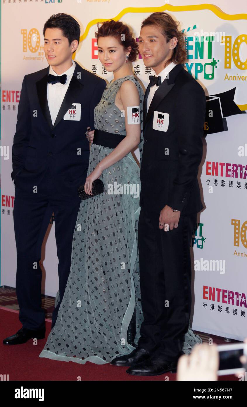 Hong Kong actress Janice Man, actor Chui Tien-you, left, and Wong You ...