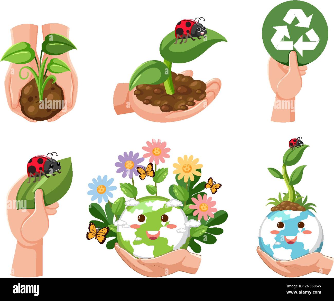 Save the earth elements set illustration Stock Vector Image & Art - Alamy